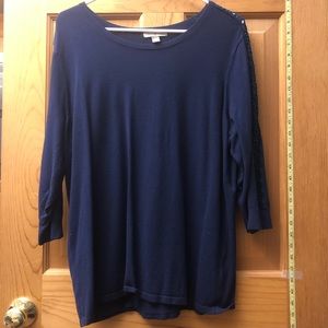 Roz & Ali | Sweaters | Navy Blue Roz Ali Sweater | Poshmark